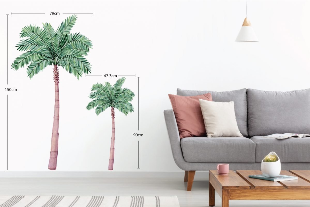 Palm Tree Wall Decal Set - Removable Wallpapers, Wall Stickers & Wall ...