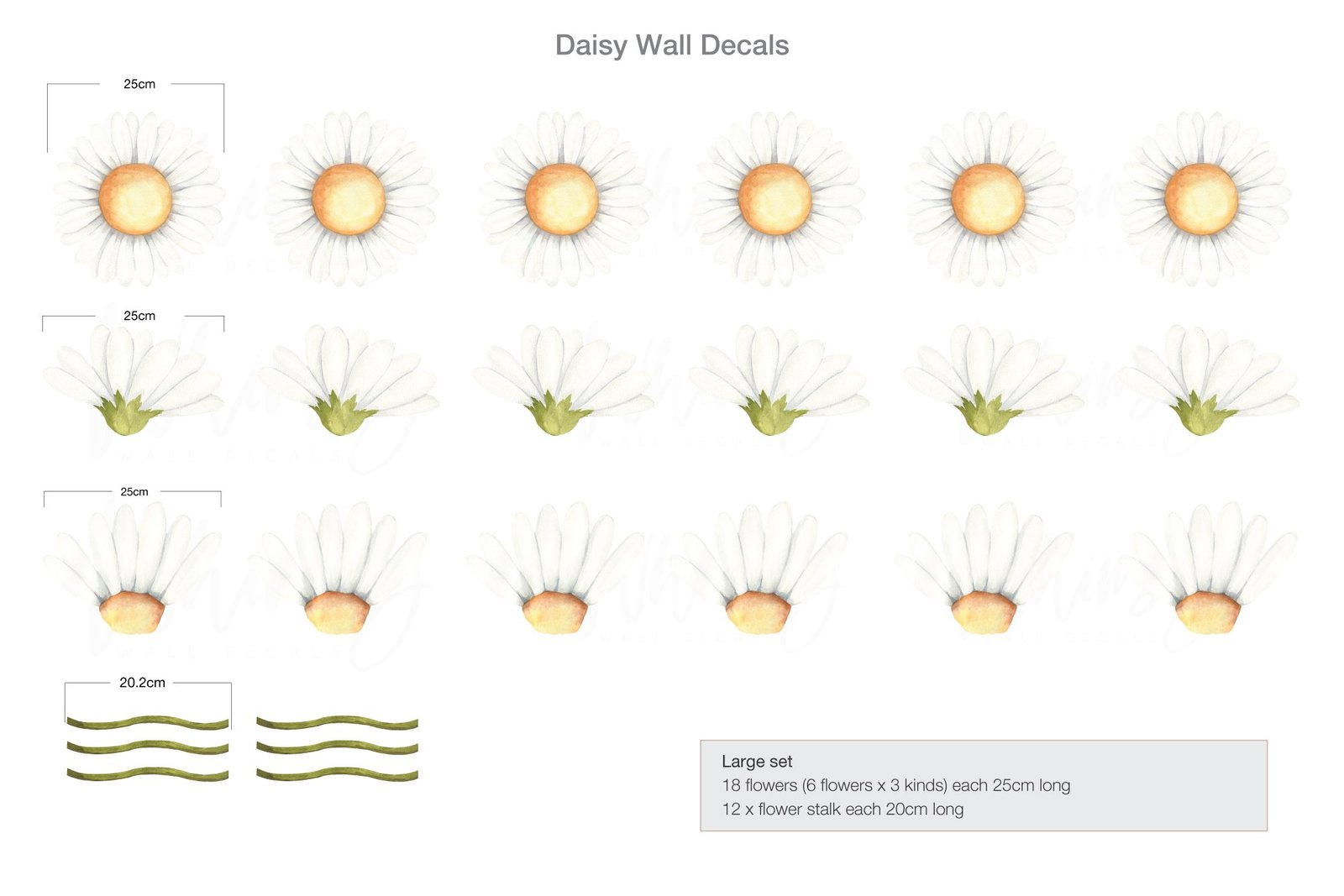 Daisy Wall Decals – Whimsy Wall Decals