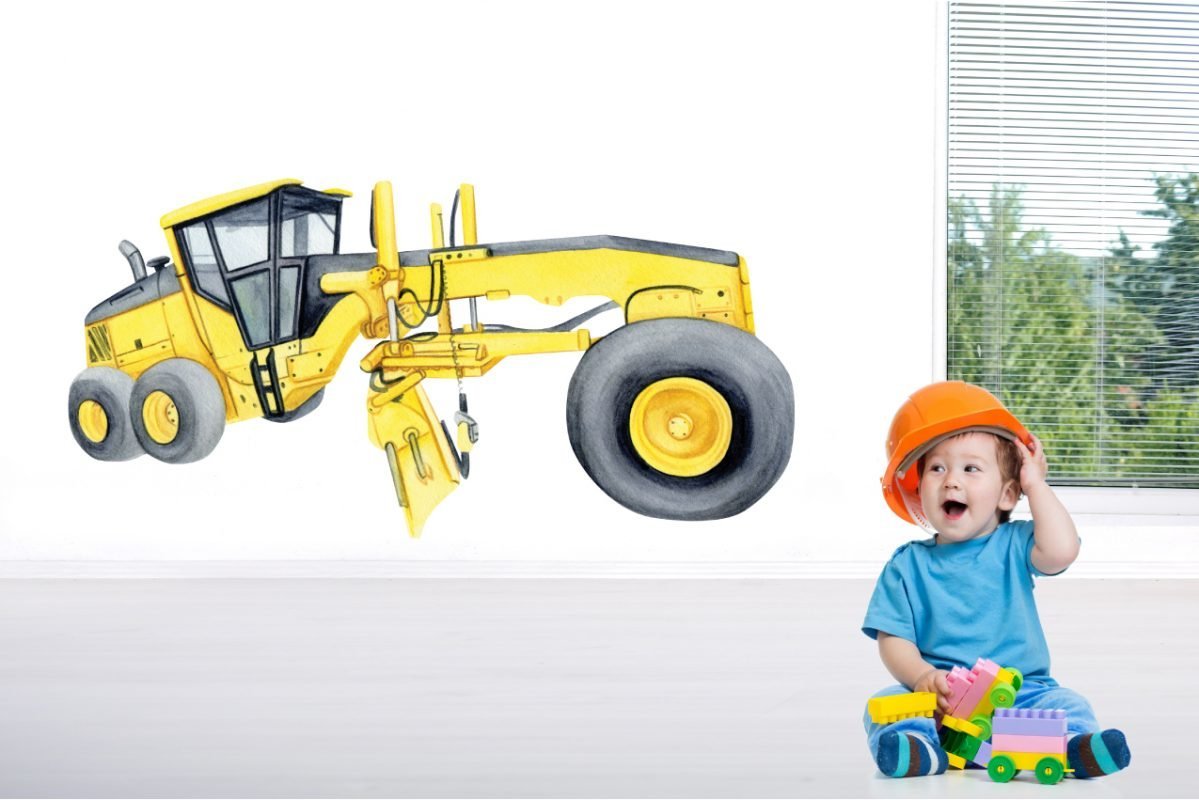 X-Large Construction Equipments - Removable Wallpapers, Wall Stickers ...